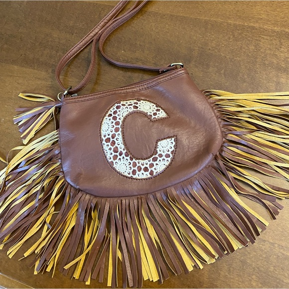 Justice | Accessories | Justice Letter C Purse Brown With Brown Tan ...